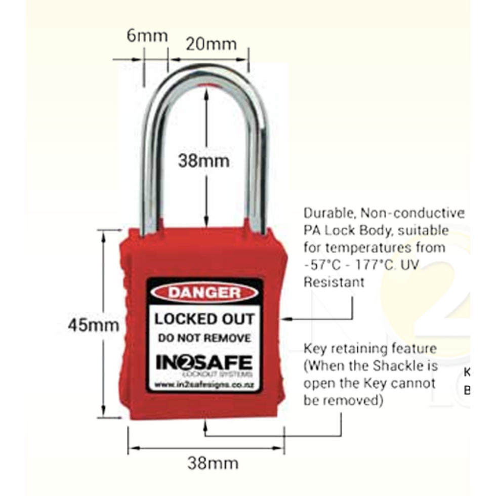 IN2SAFE Lockout Padlock| Daneunder Clearance